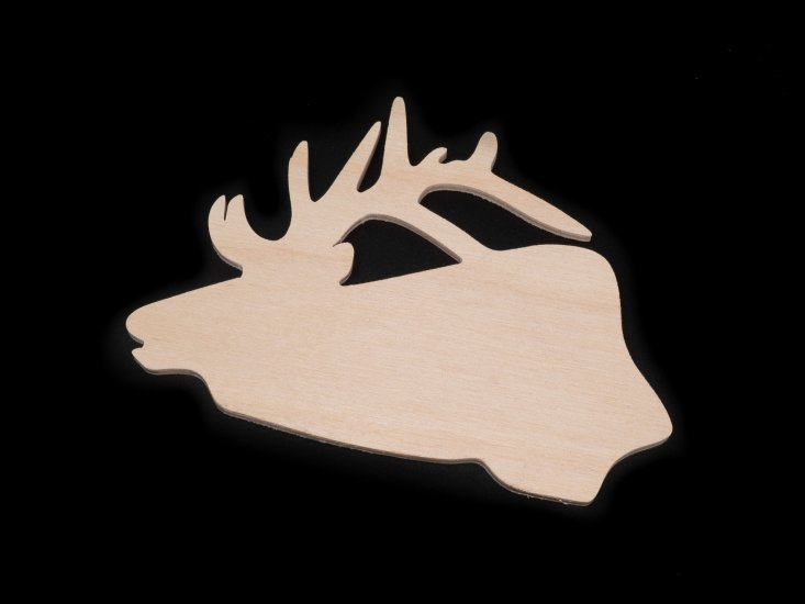 Elk Head Cutout - Hand Cut Plywood [#HC-ELK] - $1.0000 : Casey's Wood ...
