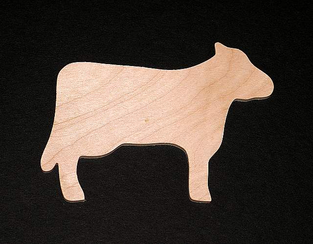 Cow Cutout - Hand Cut Plywood [#169A] - $0.7000 : Casey's Wood Products ...